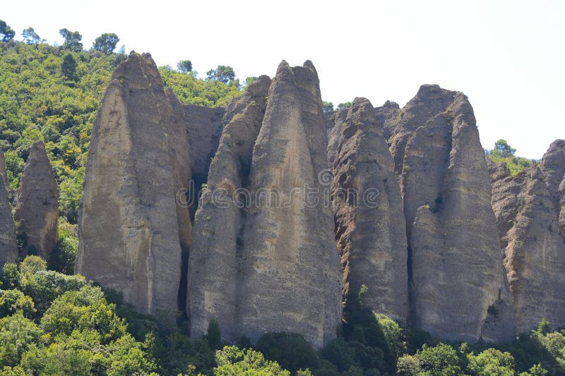 Stone Rocks in a Forest Different Formations Stock Photo - Image of ...