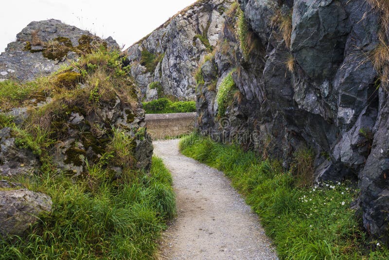 Stone Rocks Mountain Path in Ireland Stock Photo - Image of cairn ...