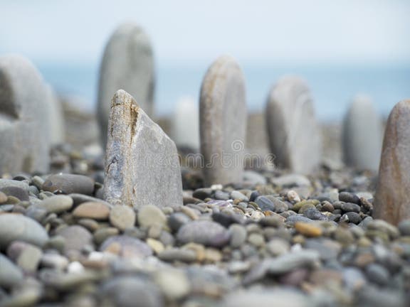 Stone rows stock image. Image of stone, outdoors, beach - 5992435