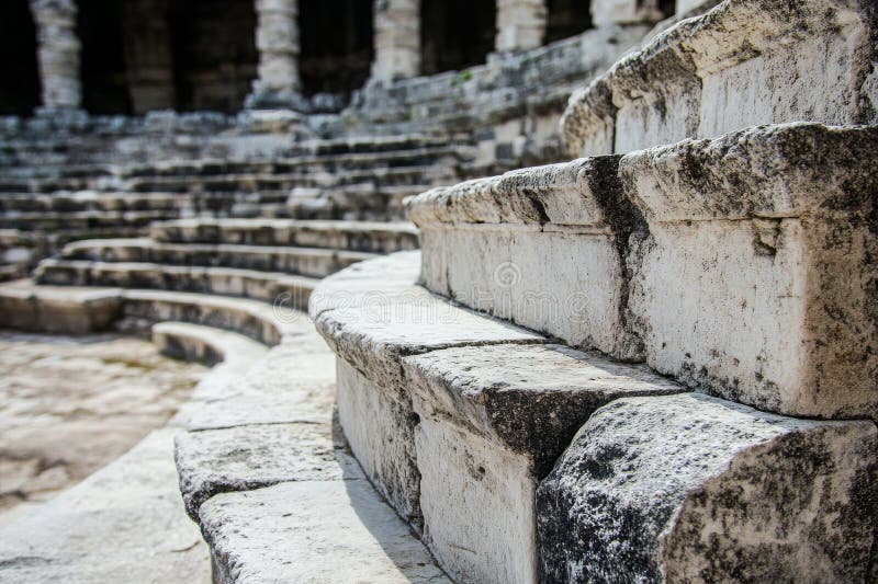 The Stone Rows of the Theater of Dionysus Situated at the Base of the ...