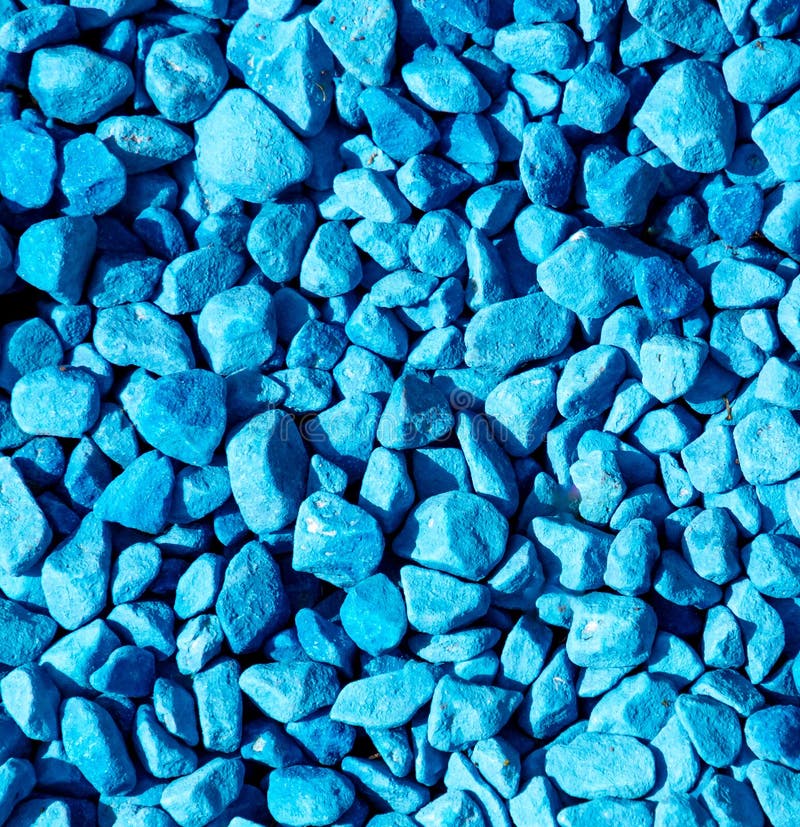 Stone Rubble Painted with Blue Paint. Background Stock Photo - Image of ...
