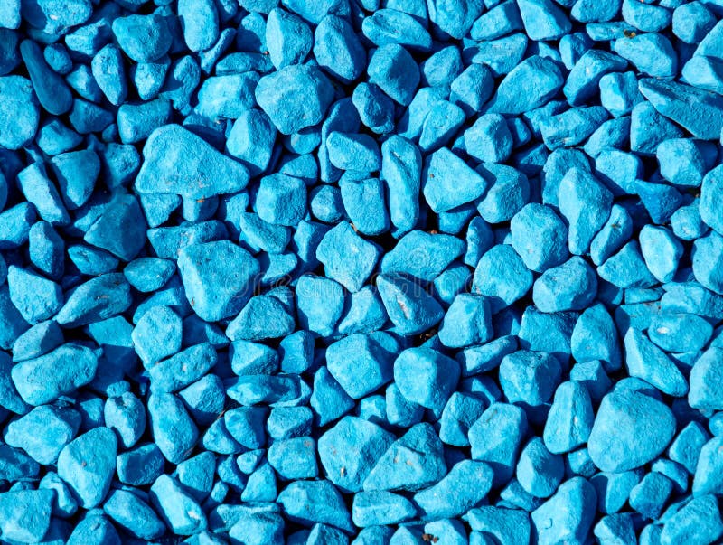 Stone Rubble Painted with Blue Paint. Background Stock Image - Image of ...
