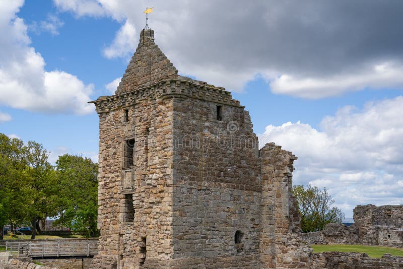 The Ruins of St. Andrews Castle in Fife in Scotland Stock Photo - Image ...