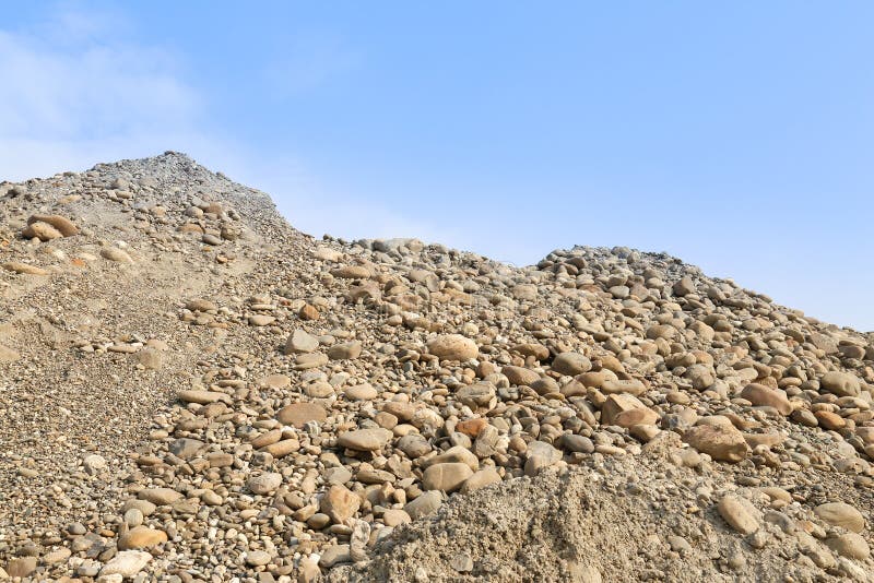 A Sand Heap for the Industry. Gravel Quarry for the Production O Stock ...