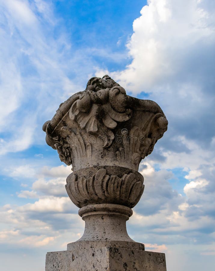 Stone Sculpture with the Sky before the Storm Stock Photo - Image of ...