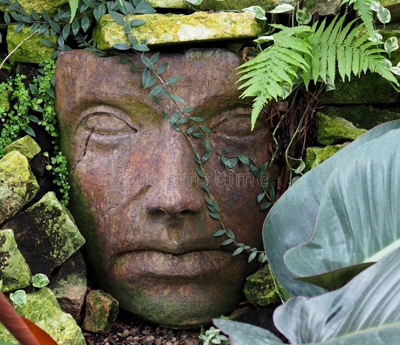 Stone Sculpture Alligator at the Adrere Amellal, an Eco-lodge in the ...