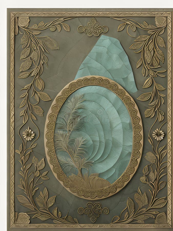 Stone Sculpture Relief Art Decorative Painting Stock Illustration ...