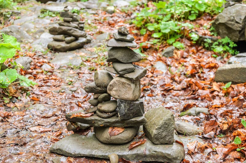 Stone Sculpture of River Stones Stock Image - Image of beautiful, river ...
