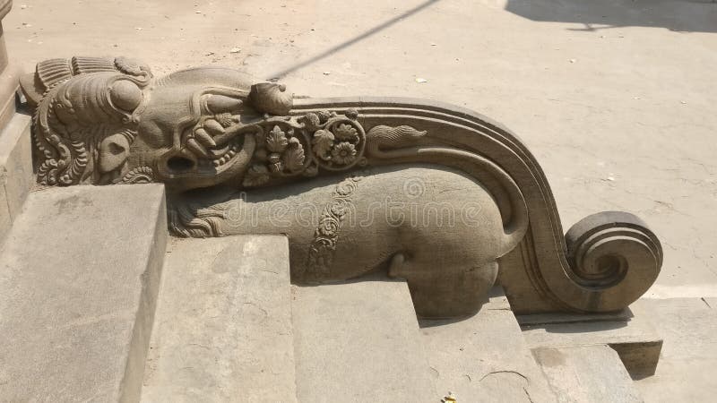 Stone Sculpture Work in Ancient Temple Stock Photo - Image of mari ...