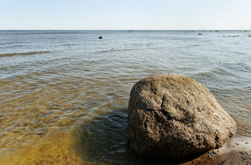 Stone and sea. stock image. Image of relax, season, peace - 21562411