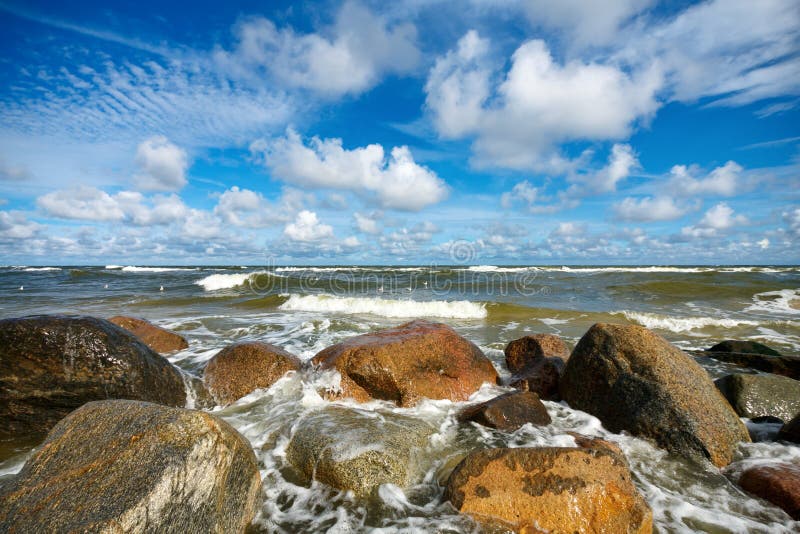 Stone sea beach stock photo. Image of color, coastline - 15871502