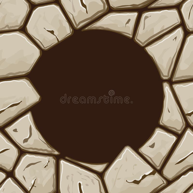 Round stone frame stock vector. Illustration of architecture - 54890076