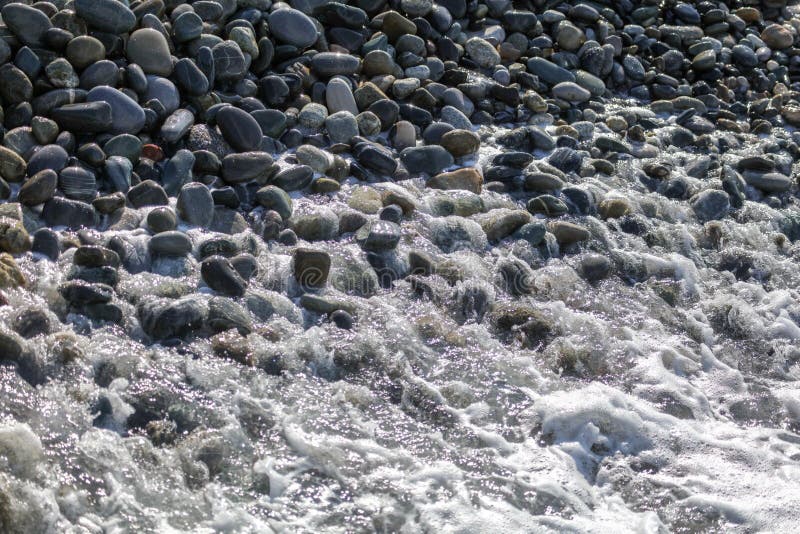 Stone Seashore As Abstract Background Stock Image - Image of seashore ...
