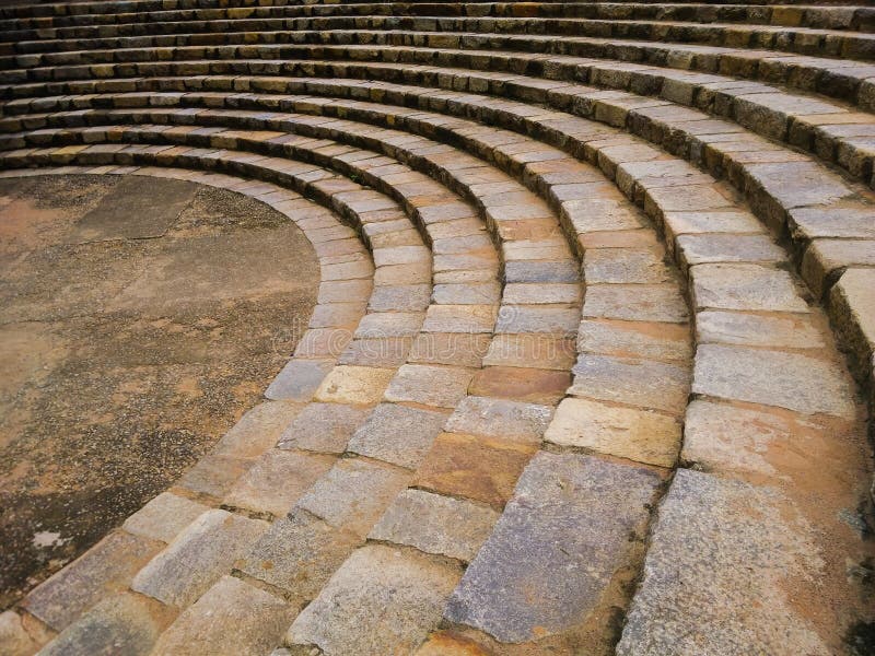 Stone Seats In Greek Ancient Theatre Stock Image - Image of ...
