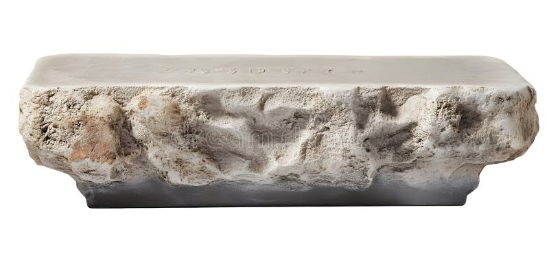 Stone Shelf - Rough Texture - Isolated on White Stock Illustration ...