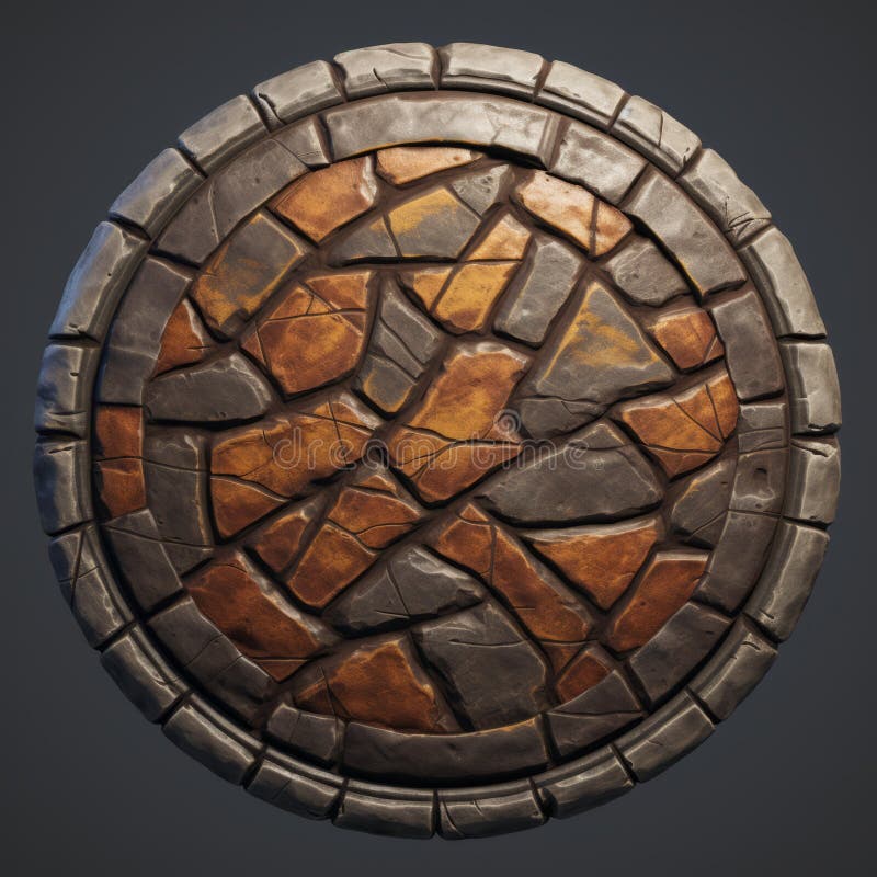 Ultra Realistic 3d Model Preview Render of a Circular Shield with ...