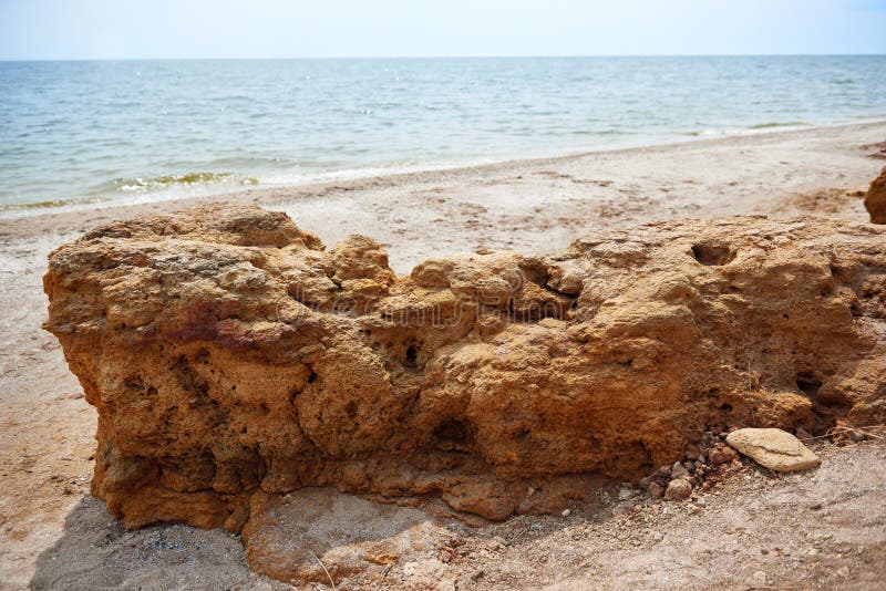 Stone on the Shore, Wild Beach by the Sea, Beautiful Wild Landscape ...