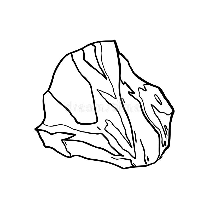 Stone Sketch Vector Illustration Hand Draw Stock Illustration ...