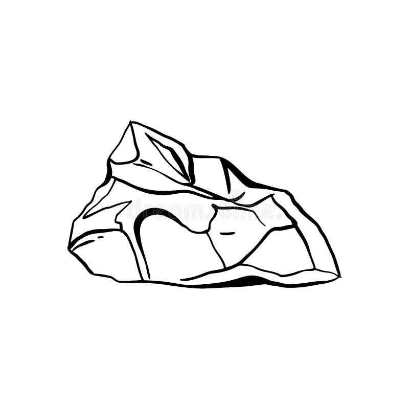 Stone Sketch Vector Illustration Hand Draw Stock Illustration ...