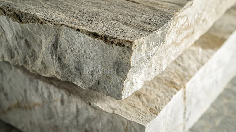 A Stone Slab is Shown with a Rough Texture and a Light Color Stock ...