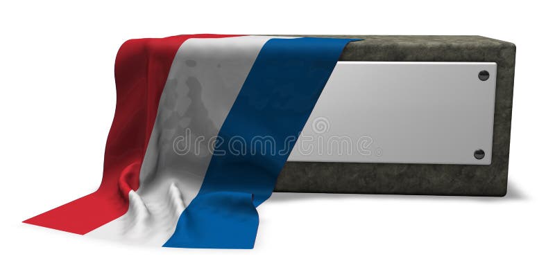 Stone Socket and Flag of the Netherlands Stock Illustration ...
