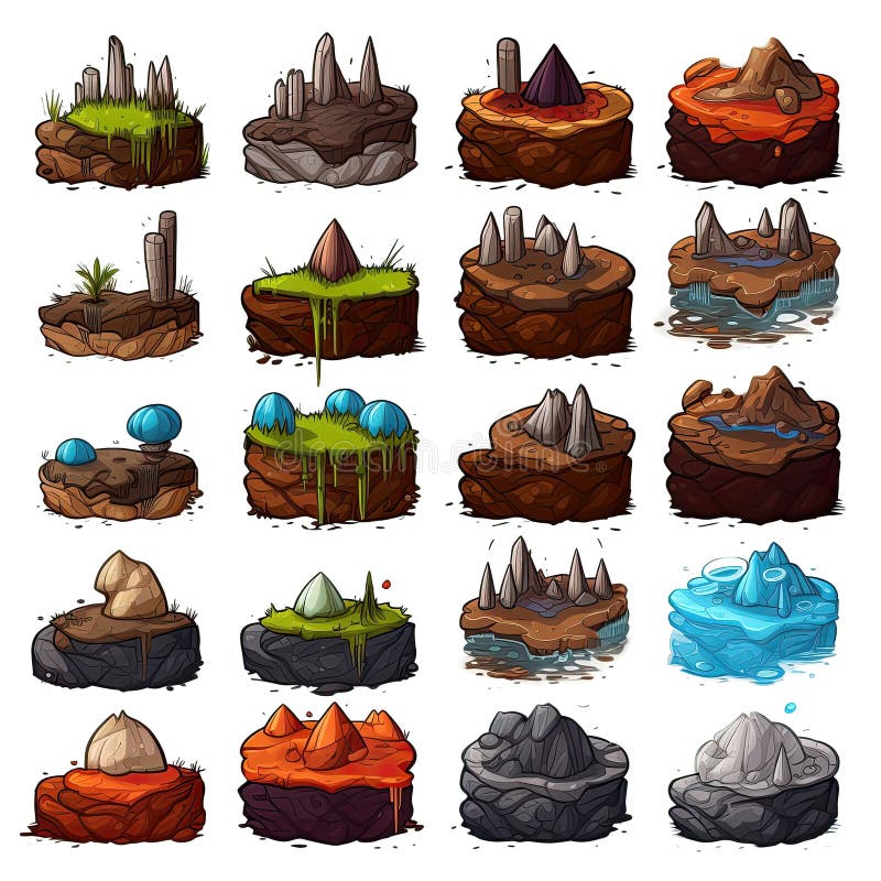 Stone Soil Ground Layers Ai Generated Stock Illustration - Illustration ...