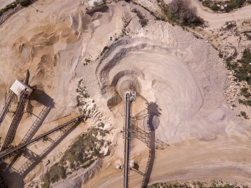 Quarry Stone. Mining and Processing Plant, Mineral Piles and Sand ...