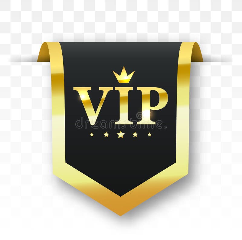 Vip Label. Vector Black Banner Stock Vector - Illustration of design ...