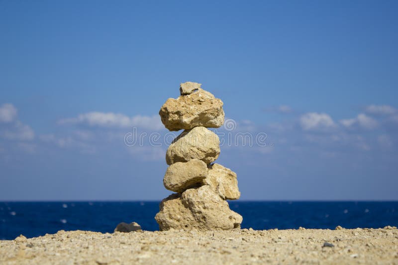 A stone stack stock image. Image of clouds, blue, horizont - 24121679