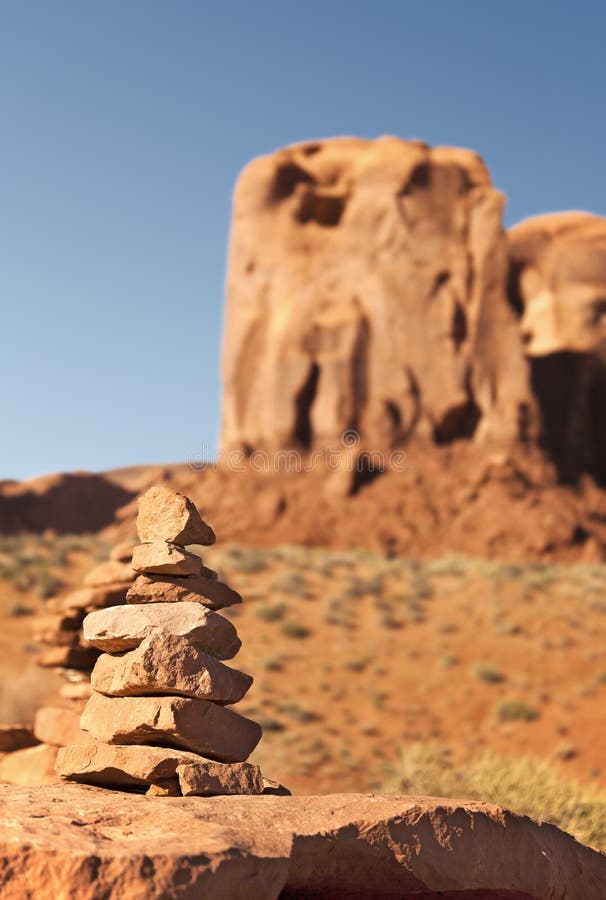 Stone stack. stock photo. Image of landmark, butte, arizona - 24636244