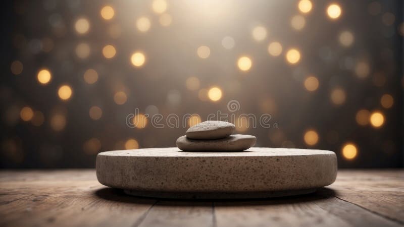 Stone Stage Podium Product Presentation Background. Stock Image - Image ...