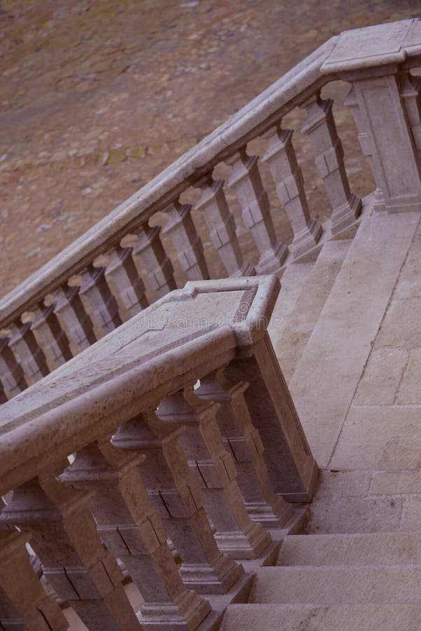 Stone stair railing stock image. Image of details, ancient - 160493823