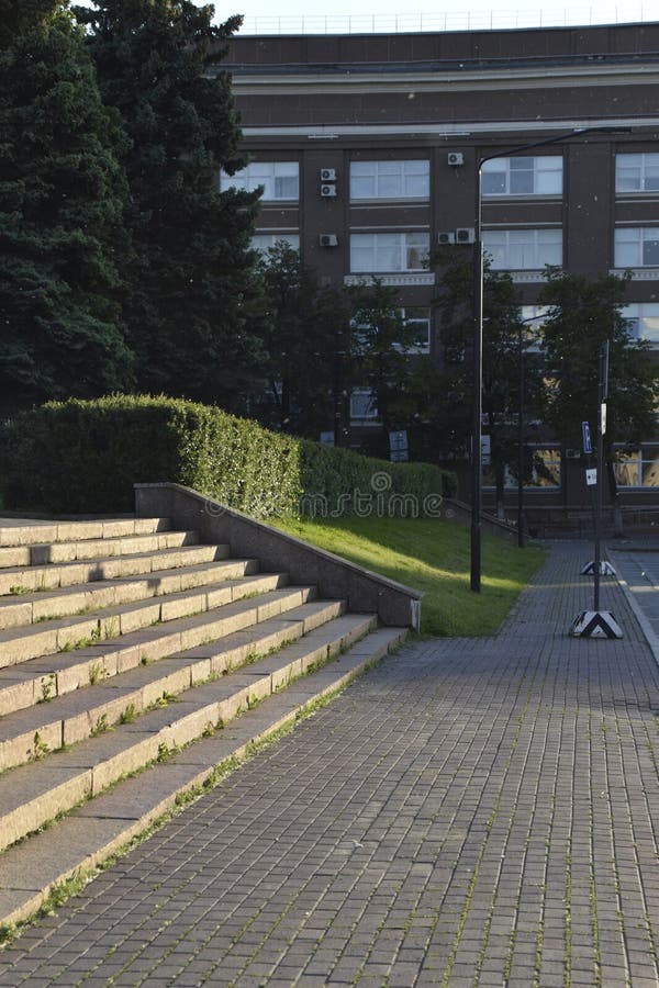 Stone Stairs in the City. Staircases Stock Image - Image of stairs ...
