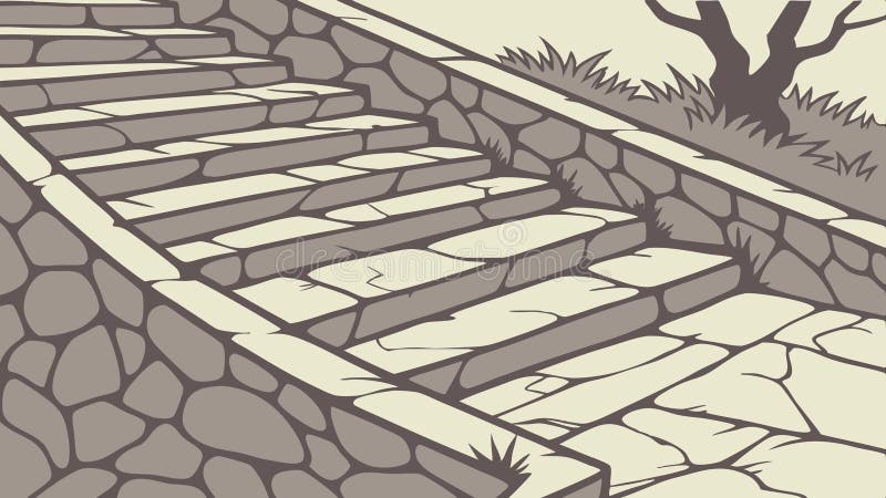 Stone Stairs Illustration, Outdoor Steps, Pathway and Architecture ...