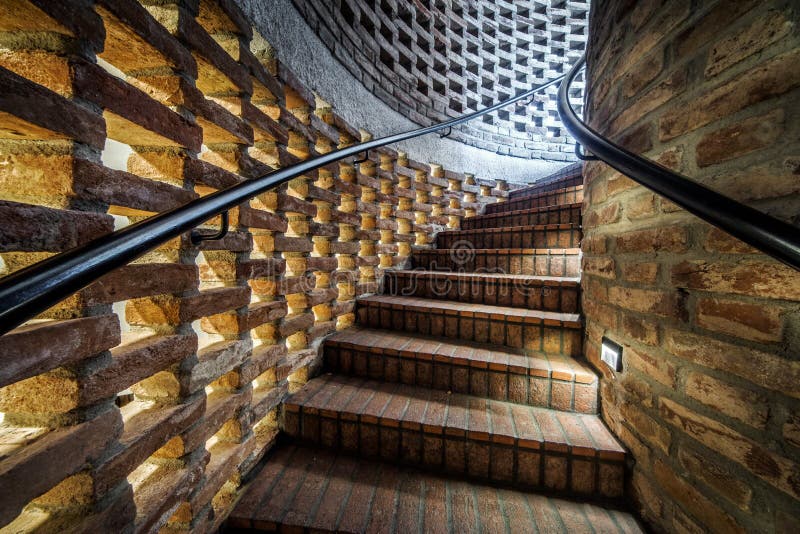 Stone stairs in interior. stock photo. Image of brick - 197451210