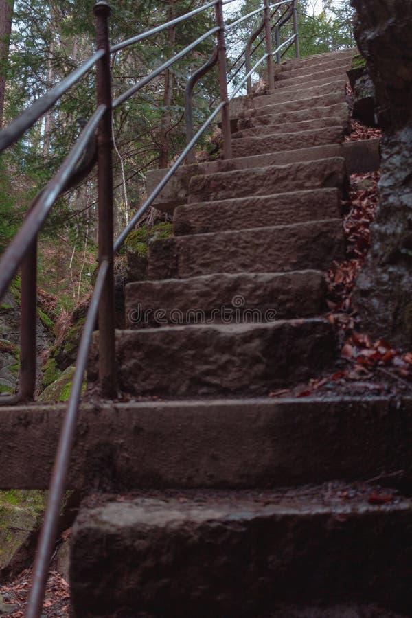 Stone Stairs from the Mountain Cave Stock Image - Image of europe ...