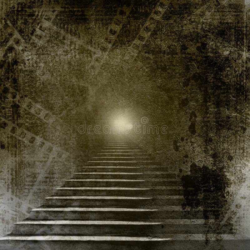 Old Stone Stairs Pencil Drawing Stock Illustration - Illustration of ...