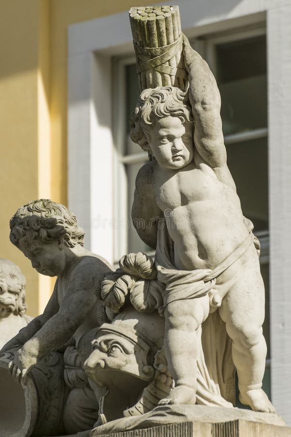 Stone statue of child stock image. Image of castle, angel - 28497055