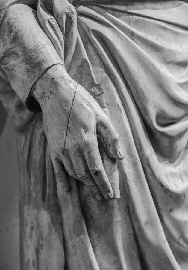 Stone Statue Detail of Human Hand Stock Image - Image of hope ...