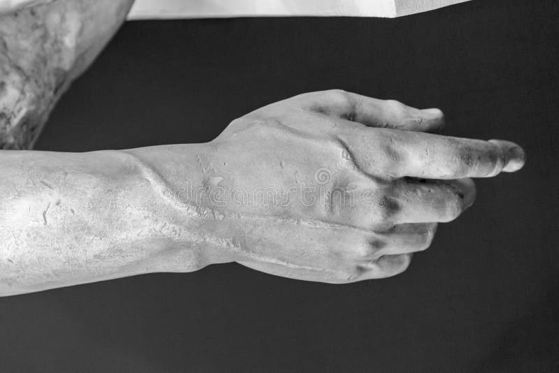 Stone Statue Detail of Human Hand Stock Image - Image of background ...