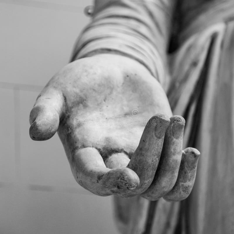Stone Statue Detail of Human Hand Stock Photo - Image of colossal ...