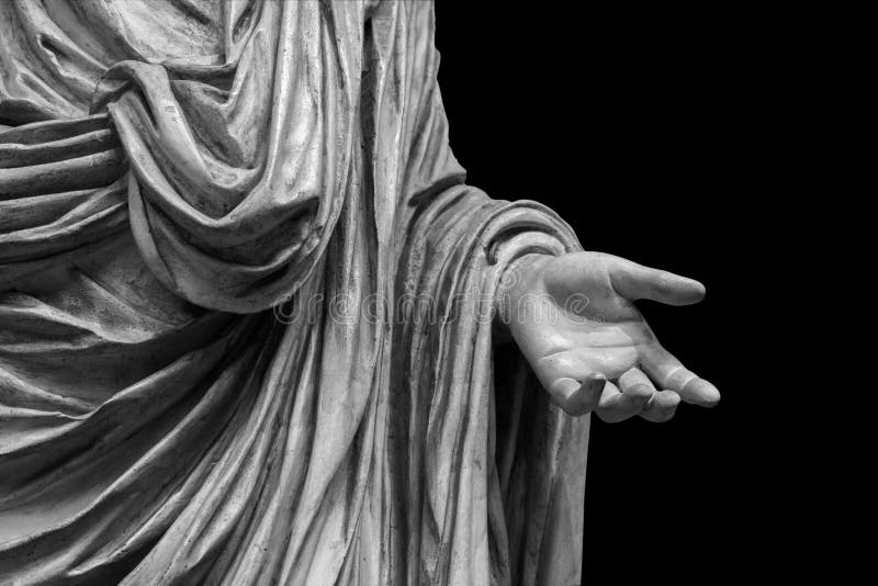 Stone Statue Detail of Human Hand Stock Photo - Image of buddha ...