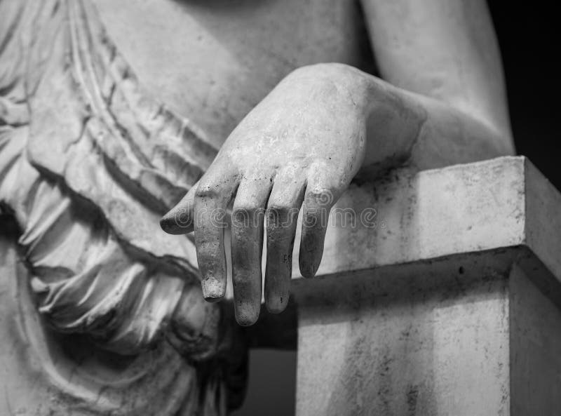 Stone Statue Detail of Human Hand Stock Image - Image of closeup ...
