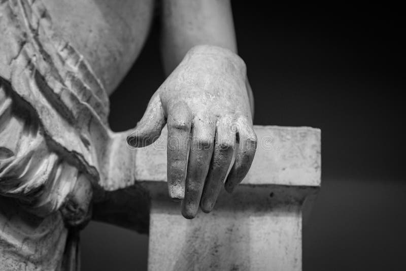 Stone Statue Detail of Human Hand Stock Image - Image of architecture ...