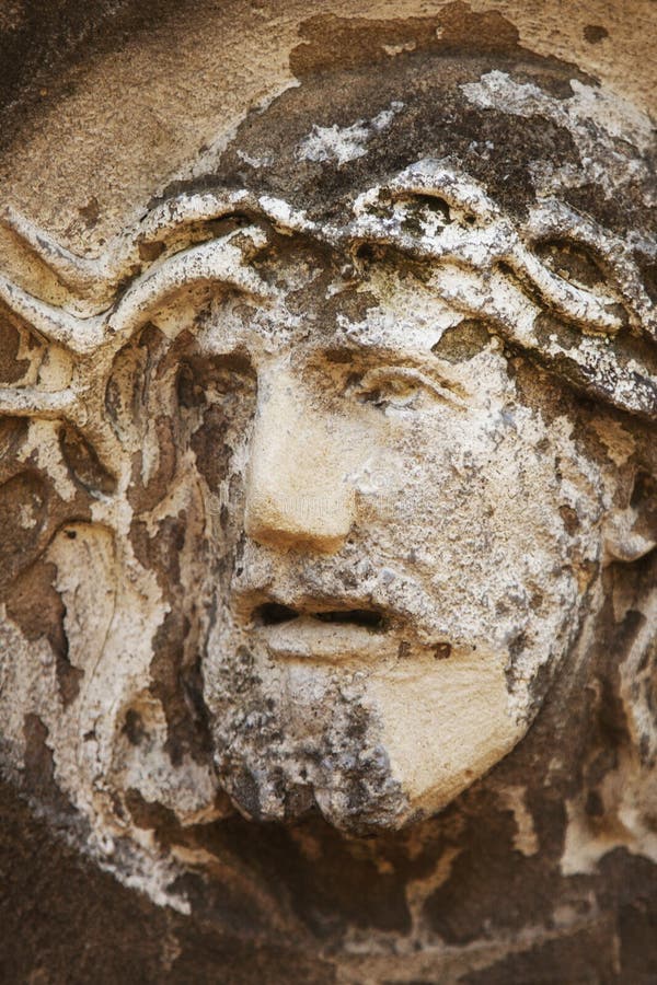 Stone Statue Jesus Christ Fragment Stock Photo - Image of design ...