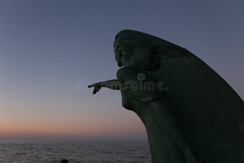 Statue Man Pointing the Way in Myanmar Stock Photo - Image of gold ...