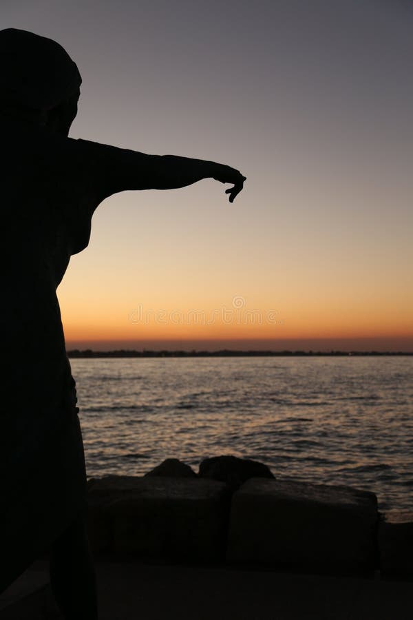 Statue of a Man Pointing His Finger Stock Photo - Image of statue ...