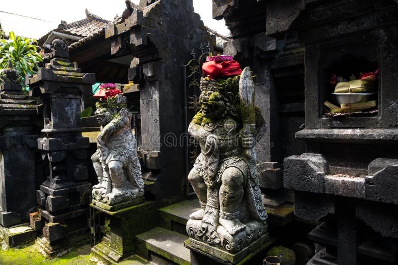 Stone Statue and Sacrificial Stock Image - Image of offering, front ...