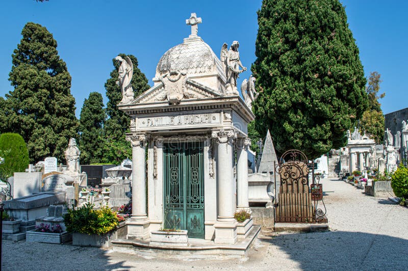 Stone Statues in an Ancient Cemetery, Gothic Figures in a Crypt ...