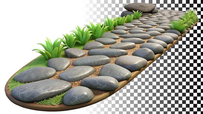 Stone Step Pathway Texture Garden Stairs or Trail Png Transparent Image ...
